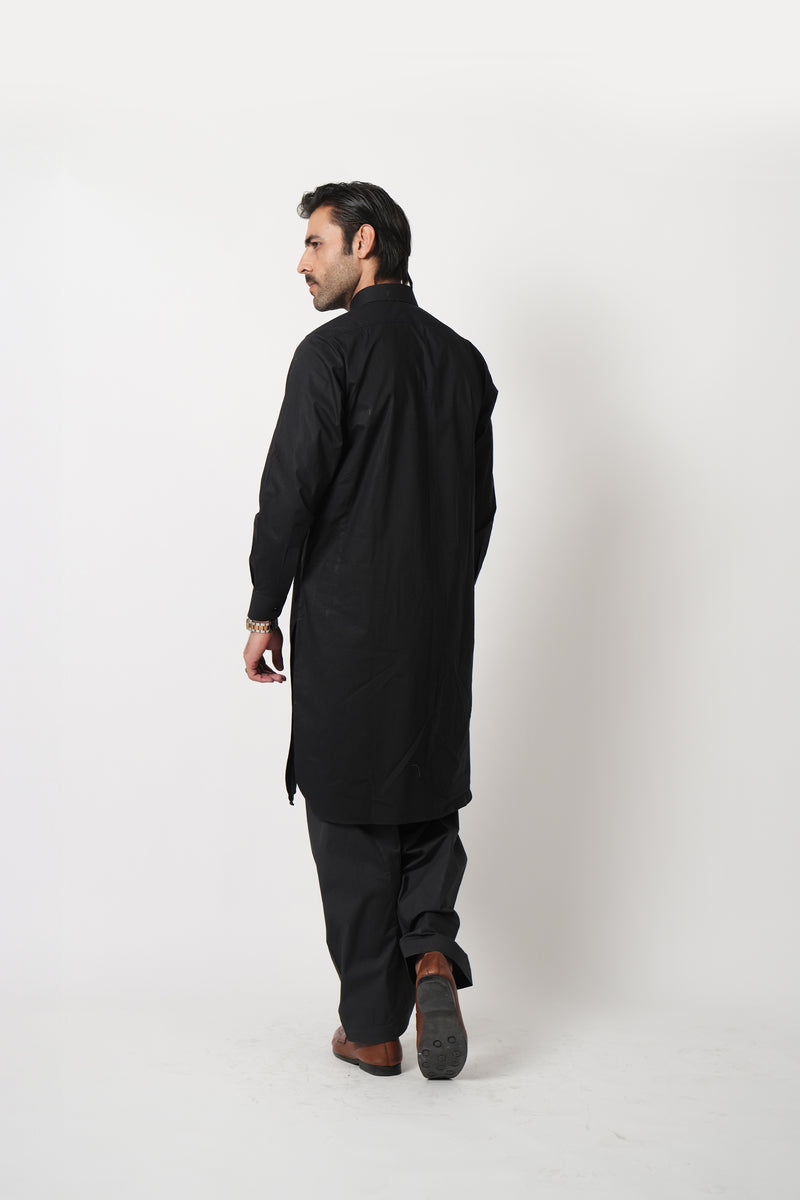 Black Cotton Shalwar Kameez – Dandy Designs