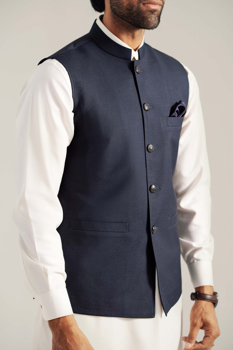 Steel Blue Waistcoat – Dandy Designs