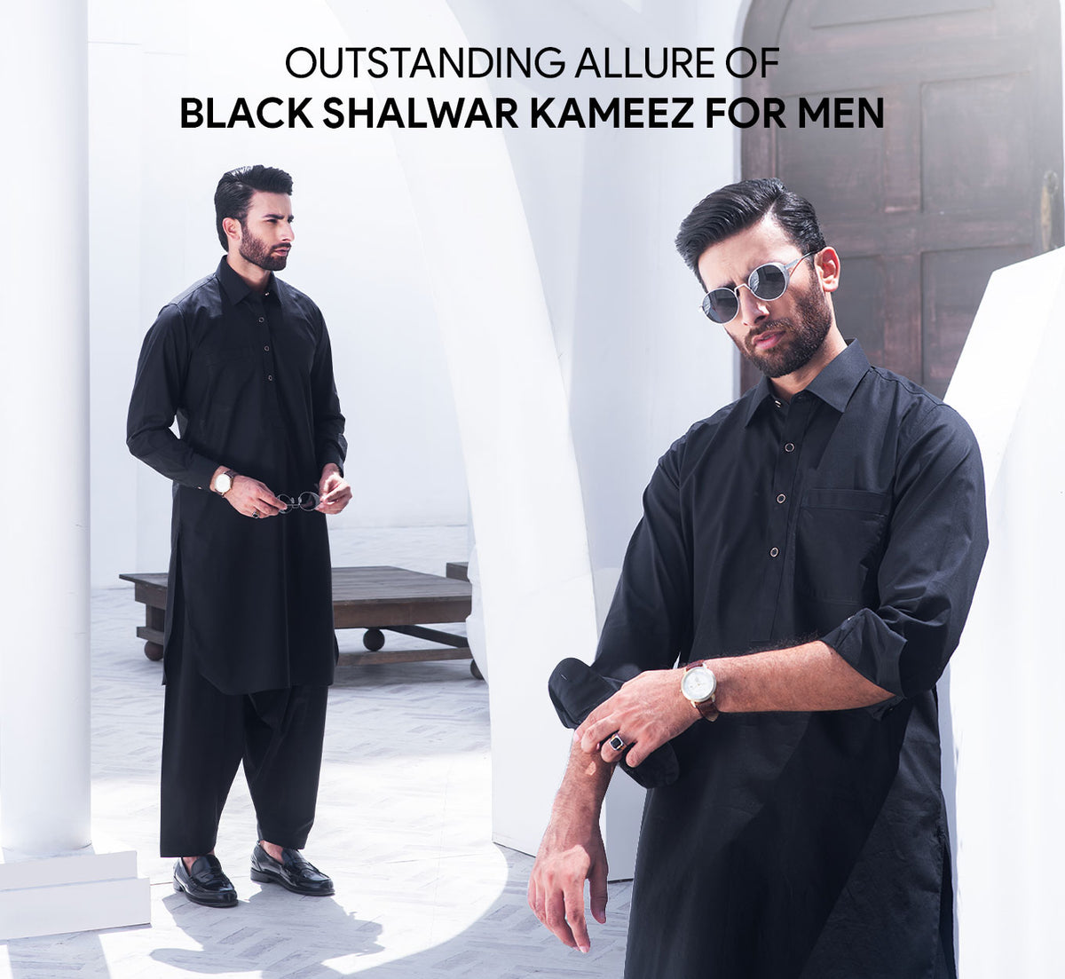 Outstanding Allure of Black Shalwar Kameez for Men – Dandy Designs